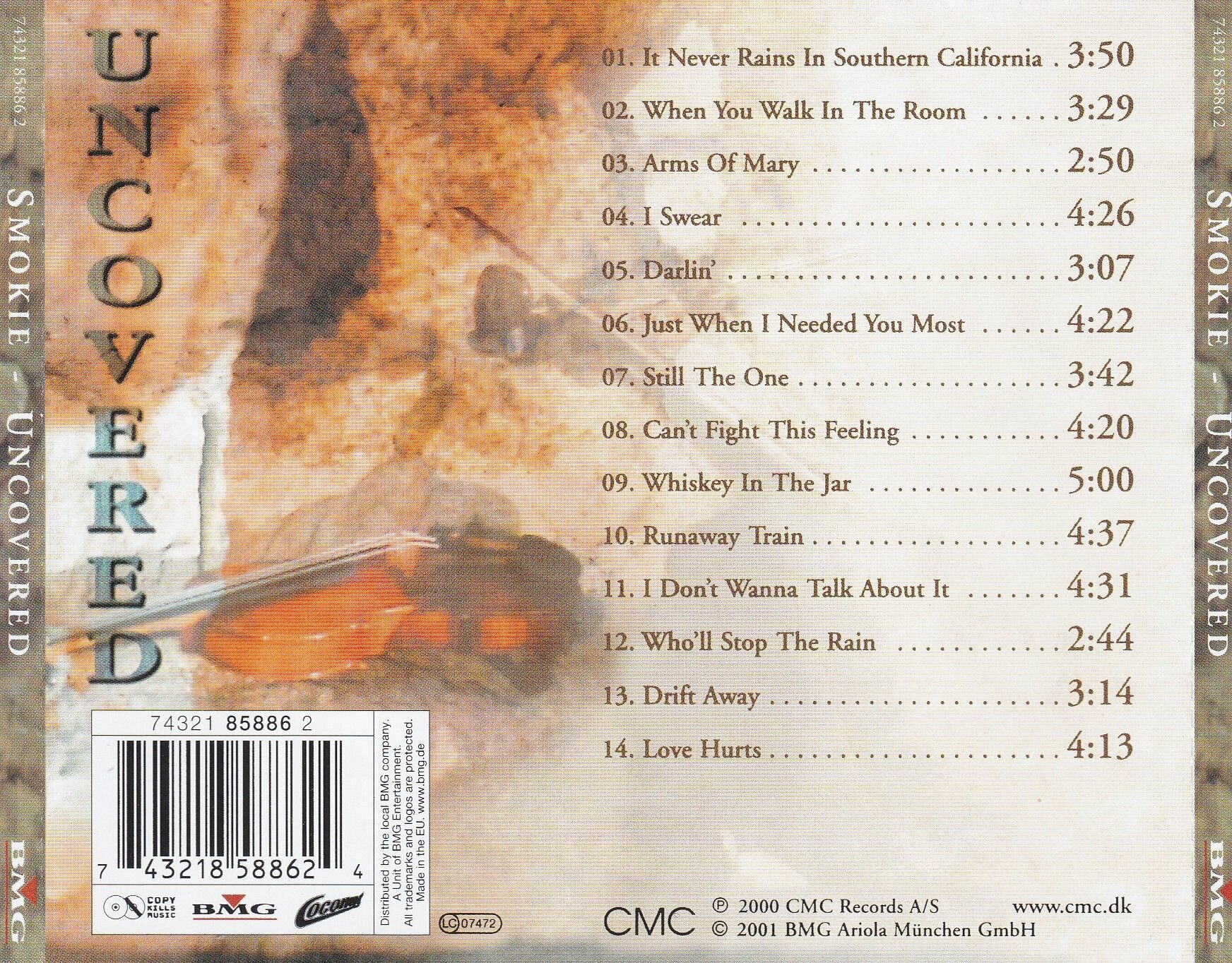 Smokie - Uncovered, 2000, 6-page, CD-Аудио — фото 1