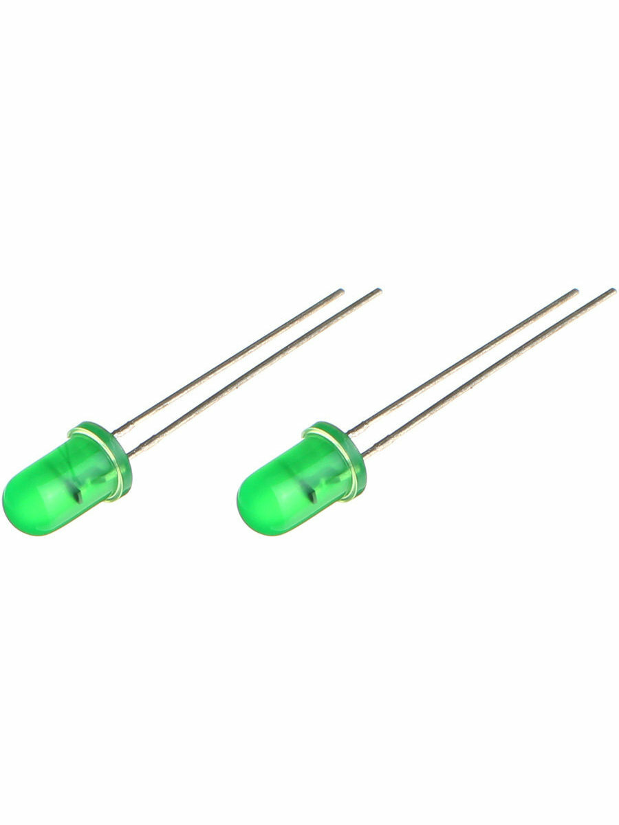 Светодиод мигающий 5мм зеленый, (упаковка 2шт) Kingbright L-56BGD