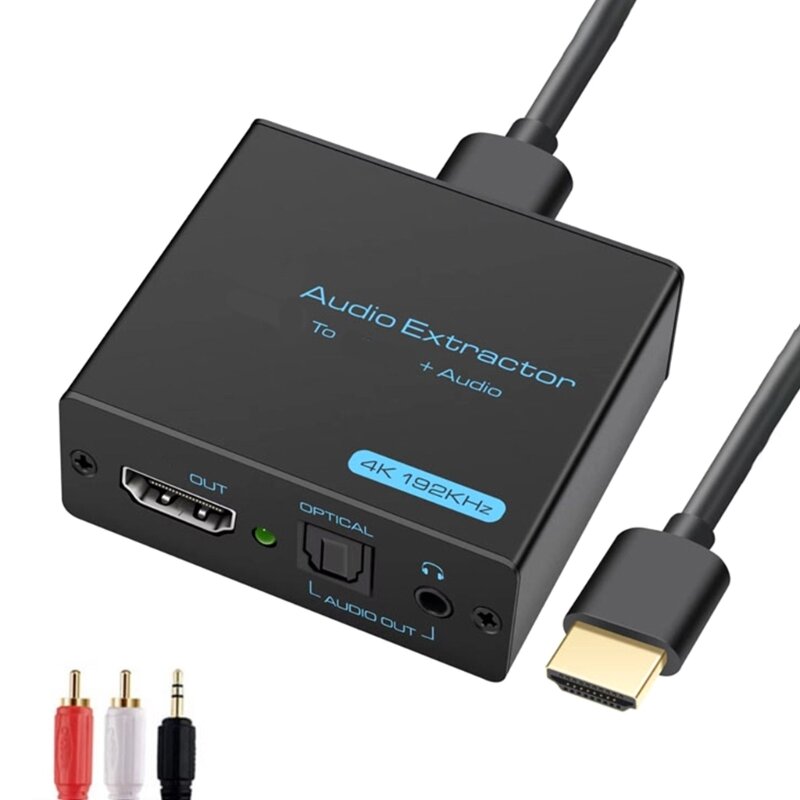 HDTV Sound Extractor 4K HDTV Splitter Адаптер Конвертер 3,5 мм Левый Правый Звуковой Выход Поддержка 5.1 HDCP 1080P