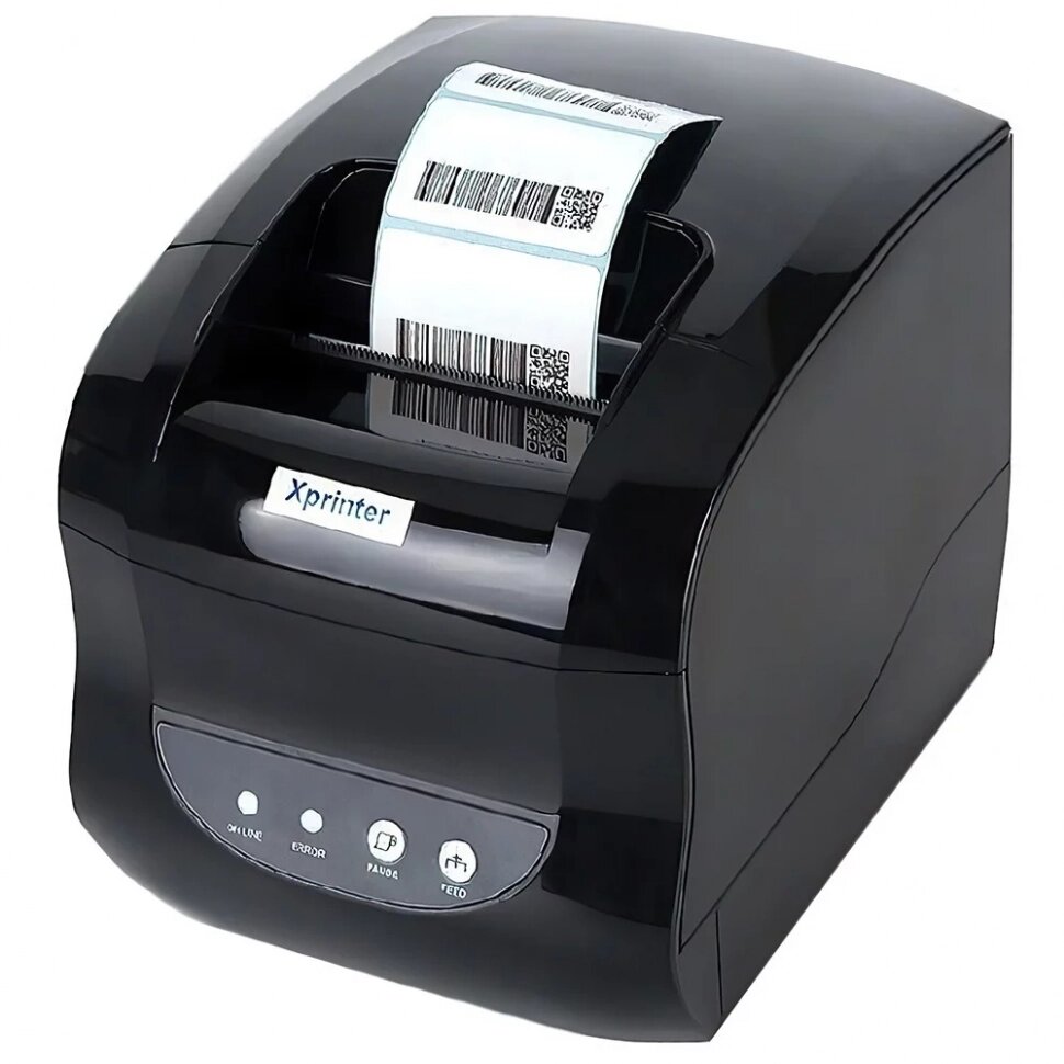 Термопринтер Xprinter XP-365B (USB+Bluetooth), Черный — фото 1
