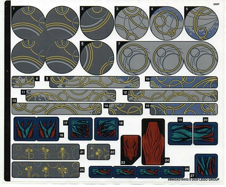 Деталь Lego 76156stk01 Sticker Sheet for Set 76156 - (69943/6319552)