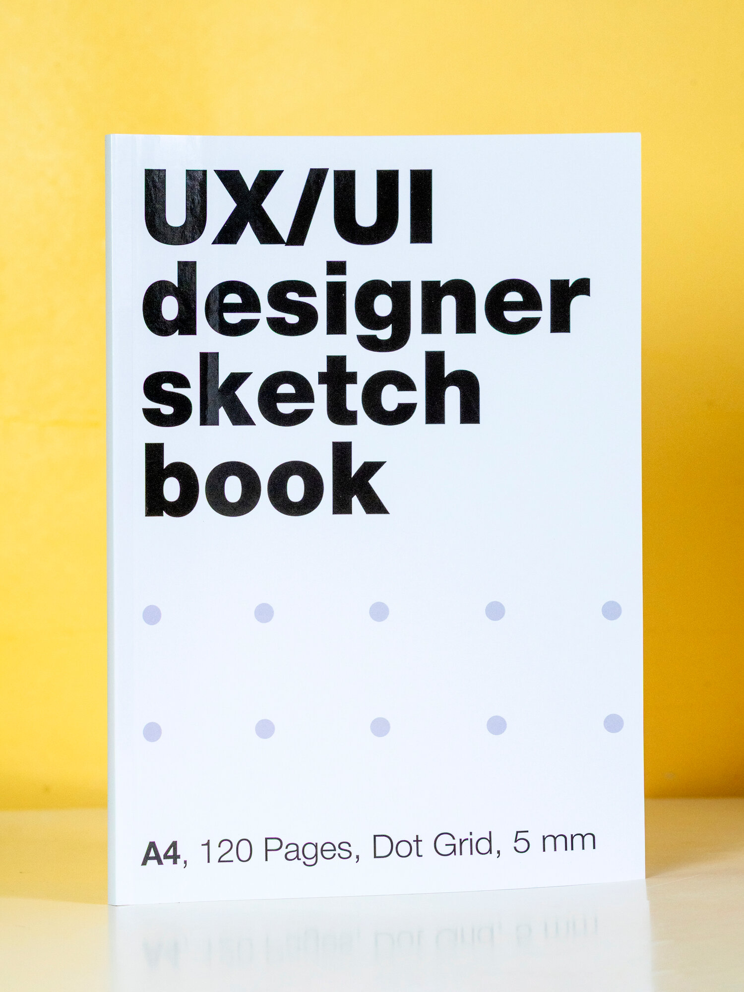 UI/UX Designer's SketchBook. A4, 120 Pages, Dot Grid. Блокнот в точку, скетчбук для дизайнеров А4, 120 стр, точка, сетка 5 мм
