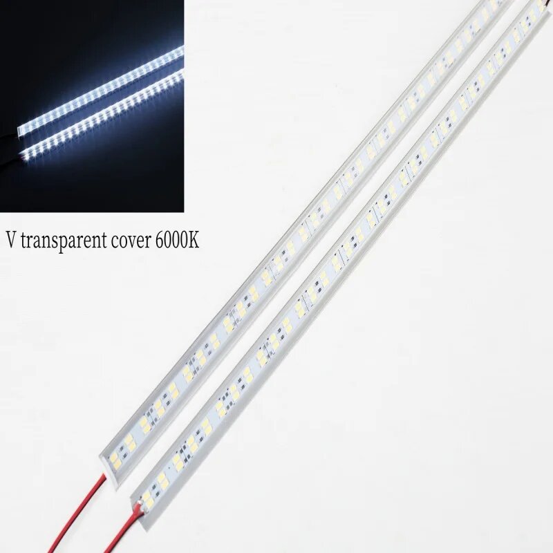 1 шт. Сверх яркий светодиодный бар 72LEDs DC12V 50см алюминиевый профиль жесткой ленты для подсветки кухонных полок, для внутреннего освещения