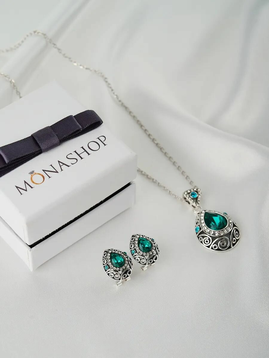Комплект бижутерии MONASHOP, кристалл