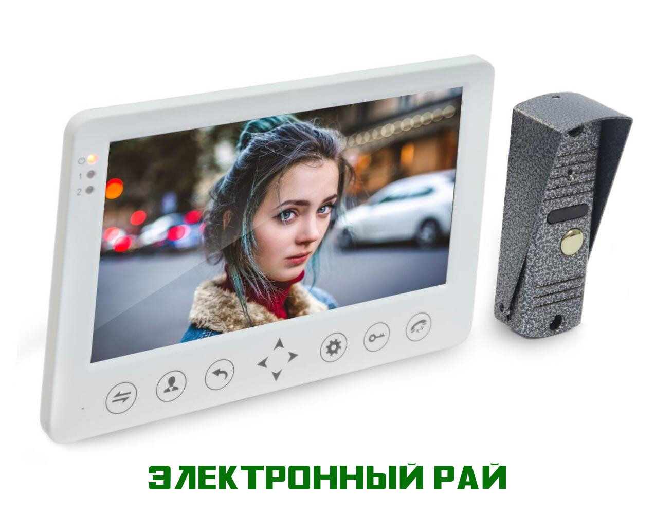 Домофон EP-48(15) с датчиком движения и записью на карту памяти. Домофон с антивандальной вызывной панелью.