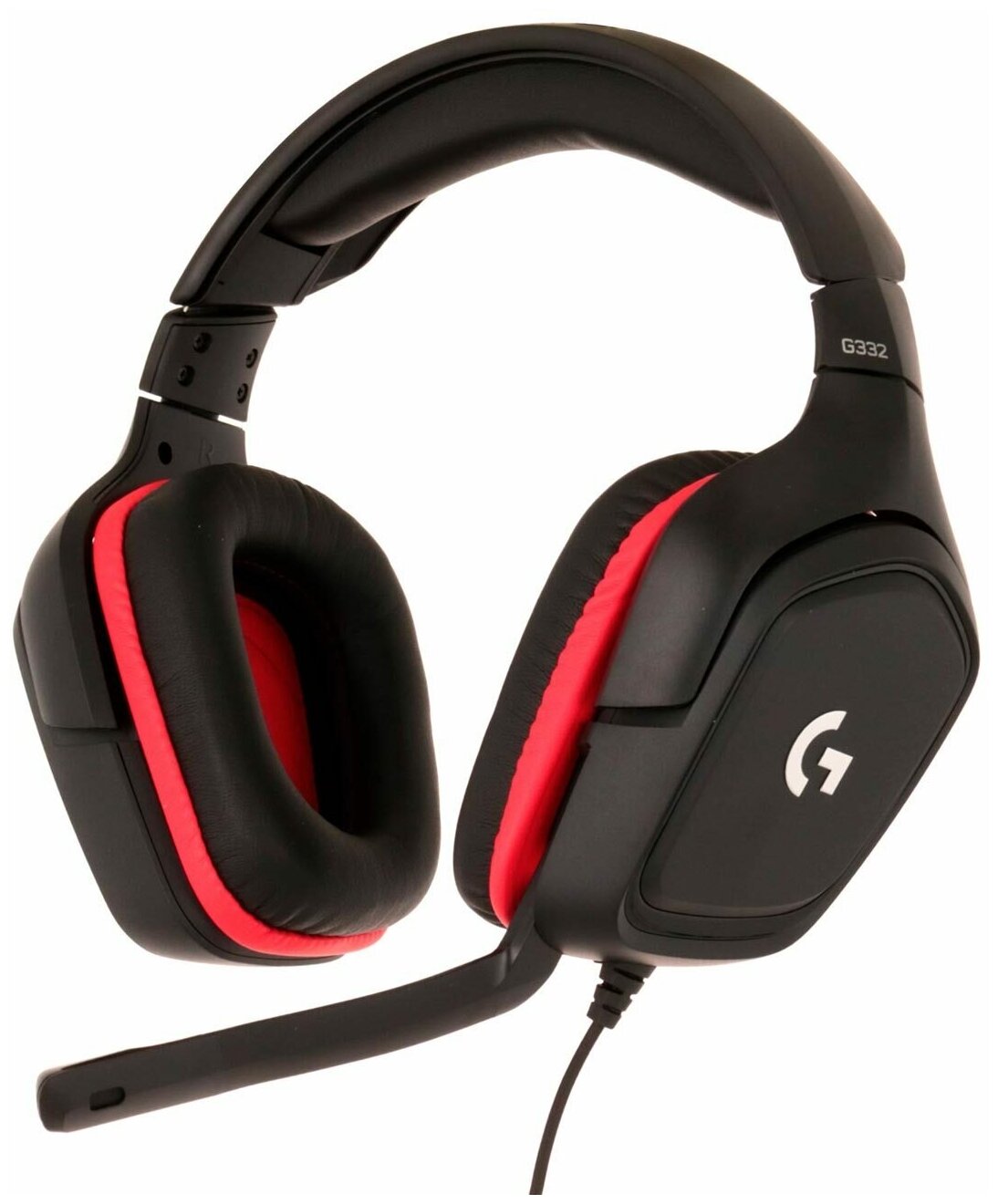 Гарнитура игровая Logitech G332 проводная (981-000757) черный/красный