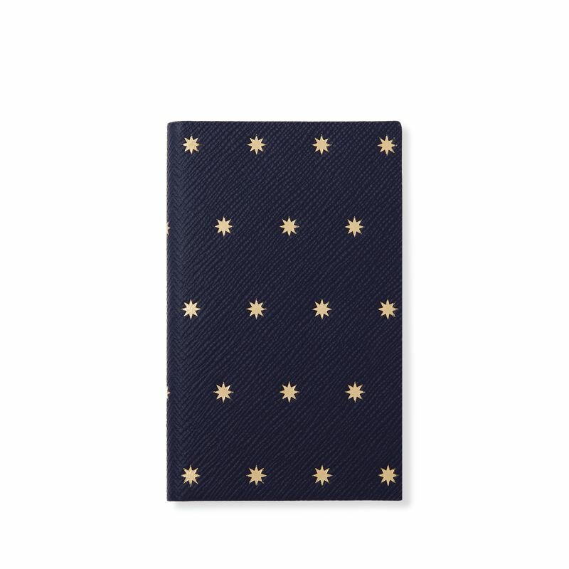 Smythson Блокнот Panama Notebook Stars Navy