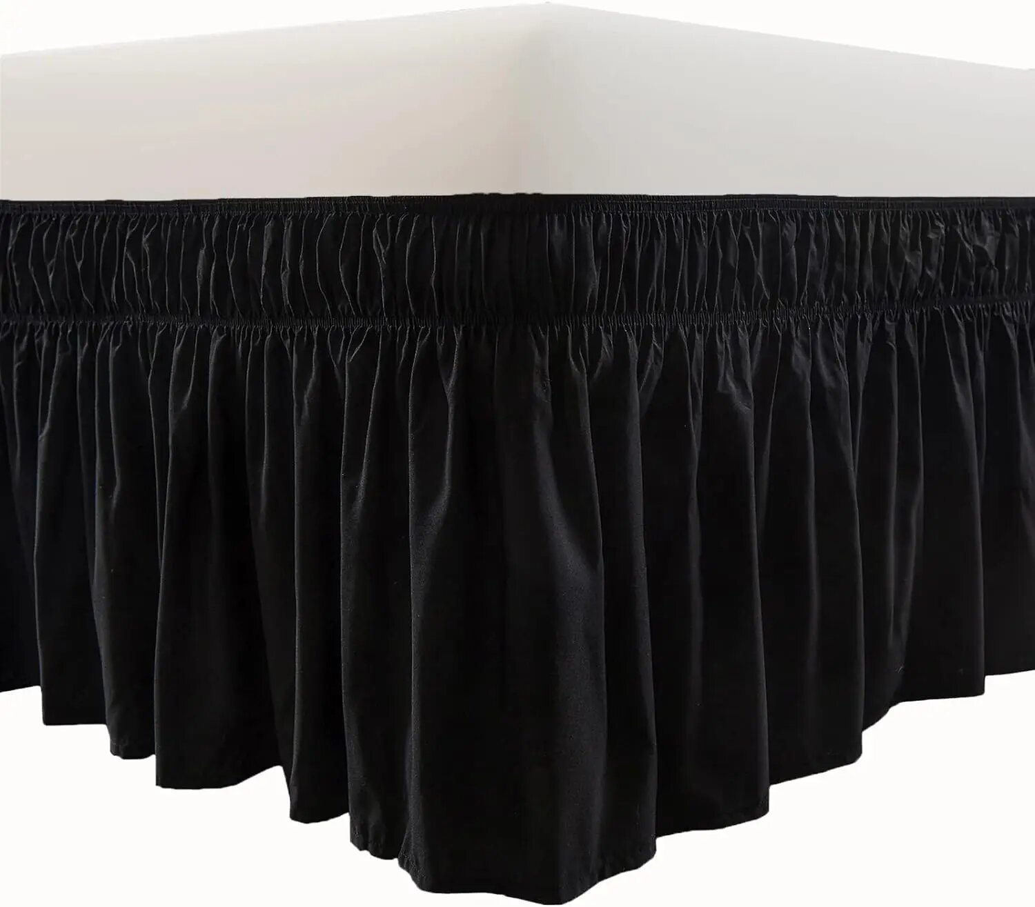 Юбка на кровать черная, трикотаж, Black-37