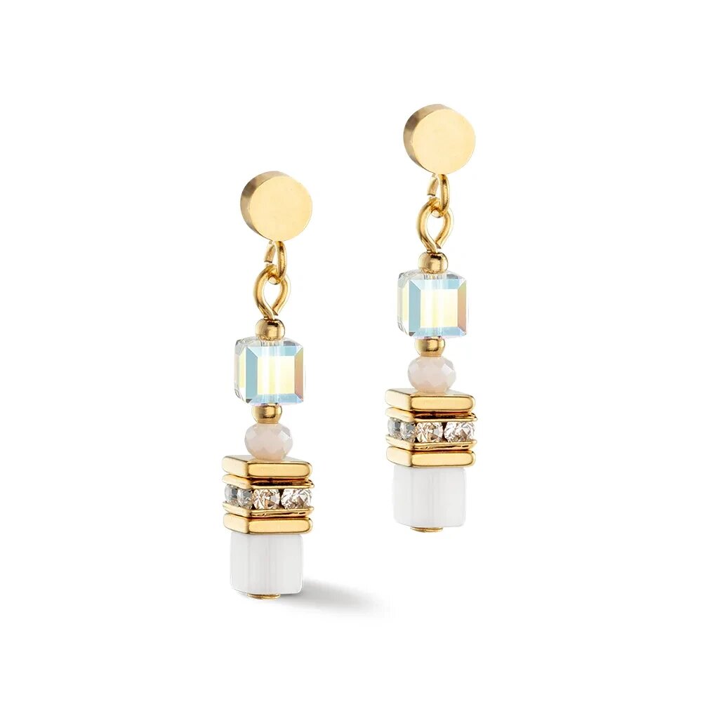 Серьги пусеты, кристаллы Swarovski
