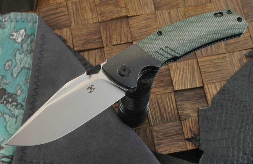 Складной нож Kansept Knives Hinterland, сталь CPM S35VN, SW, рукоять титан/микарта