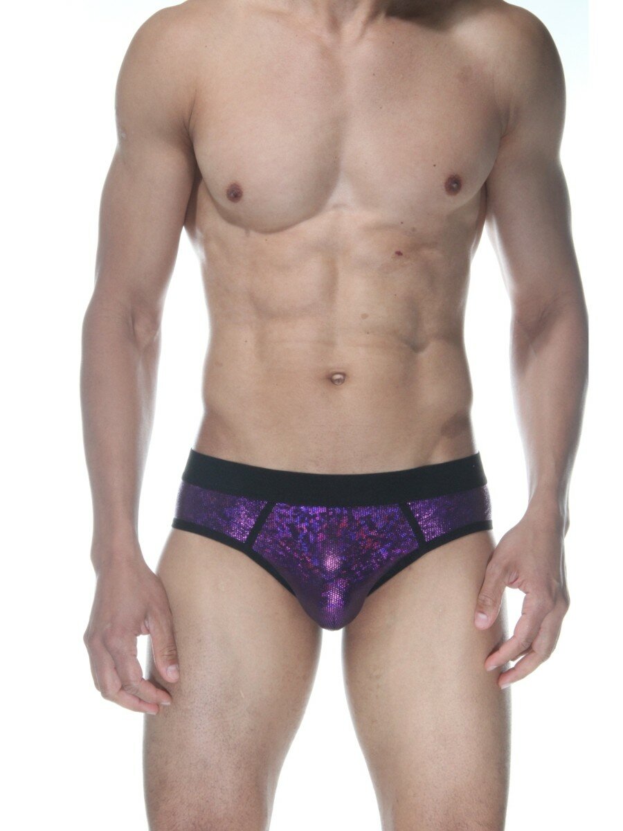 Мужские трусы джоки фиолетовые блестящие Don Moris DM102108 L (48)