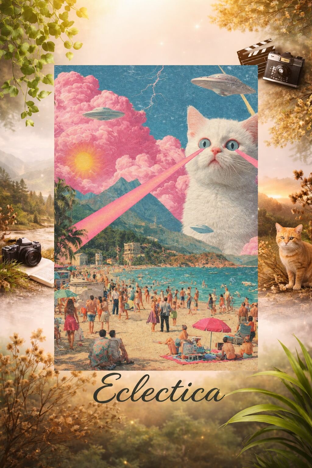 Постер "Котик с лазерами", 29.7х42см, А3, глянцевый