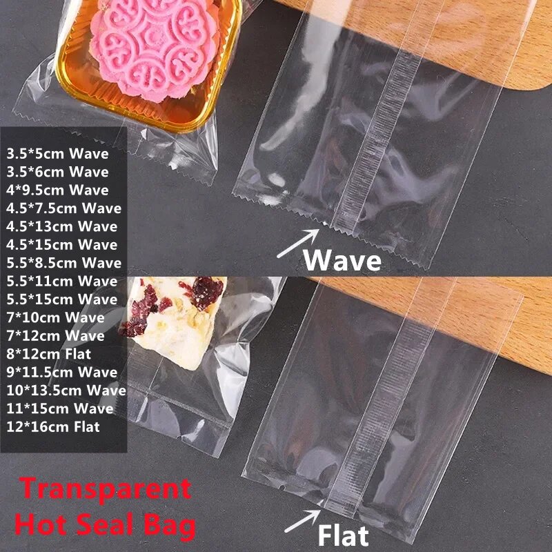 Прозрачные пакеты 4.5x7.5cm Wave для выпечки
