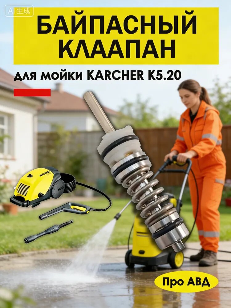 Байпасный клапан для мойки Karcher K5.20 арт. 4.580-325.0