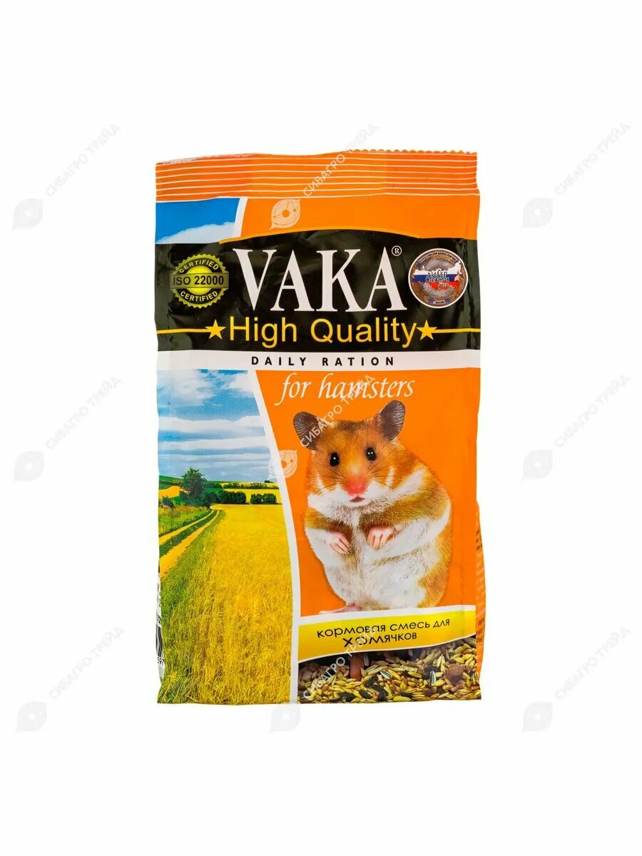 Корм для хомяков вака High Quality, для всех возрастов, 500 г