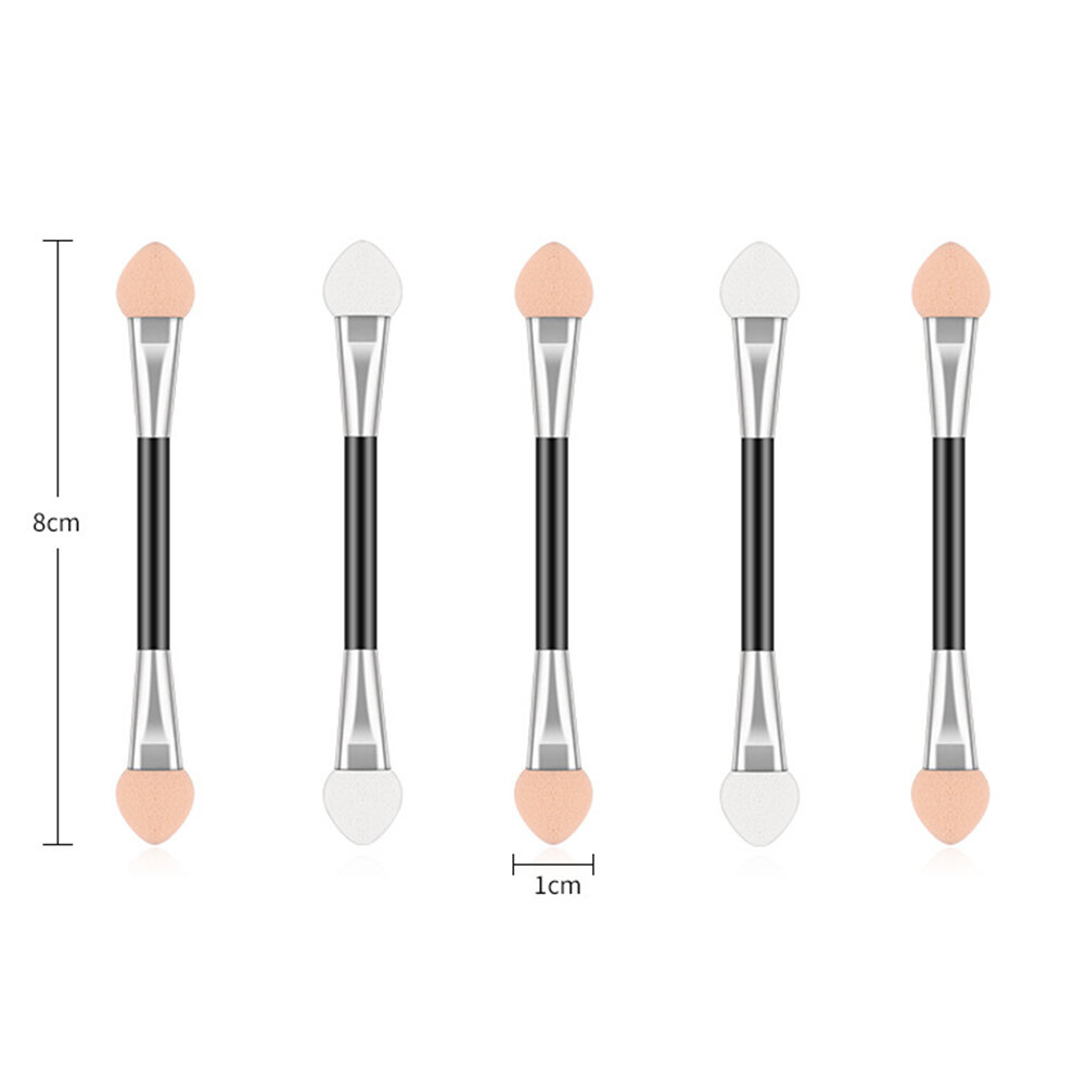 50 Шт Двухсторонние Губки Для Теней Double End Sponge Eyeshadow Sticks 8x1 Cm Розовый