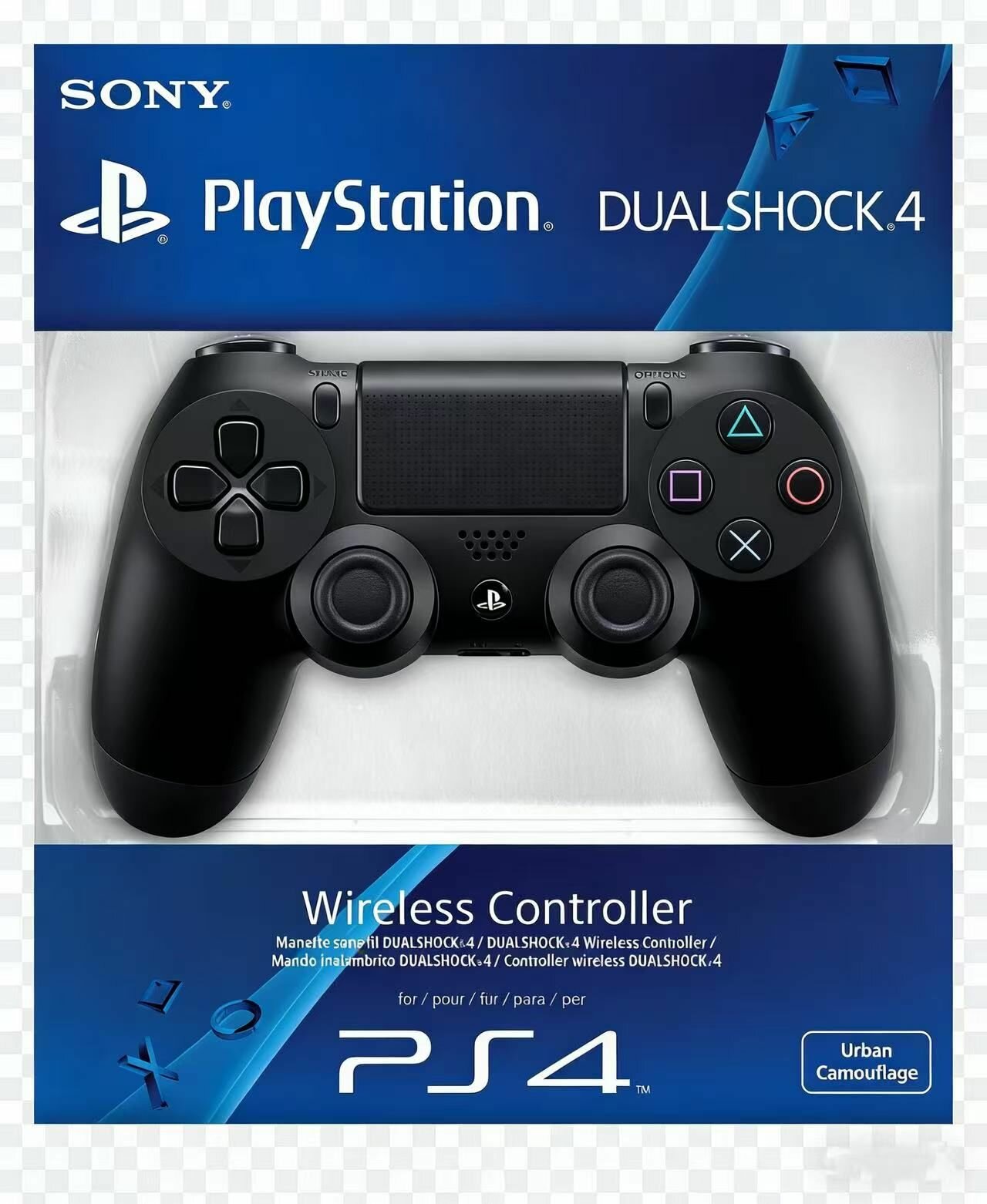 Геймпад Sony DualShock 4 для PS4 Беспроводной контроллер С виброоткликом и сенсорной панелью Новый, черный (CUH-ZCT2U)