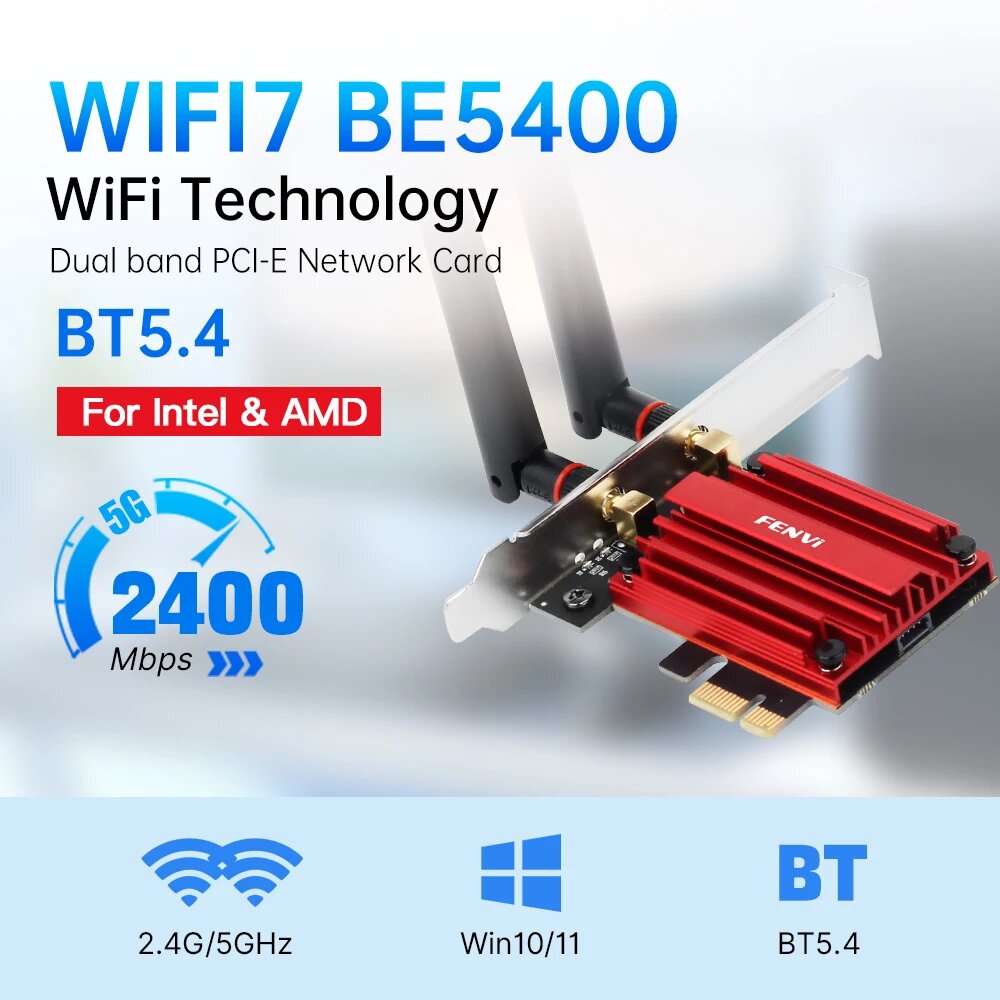 Fenvi WiFi 7 адаптер BE5400 Bluetooth 5.4