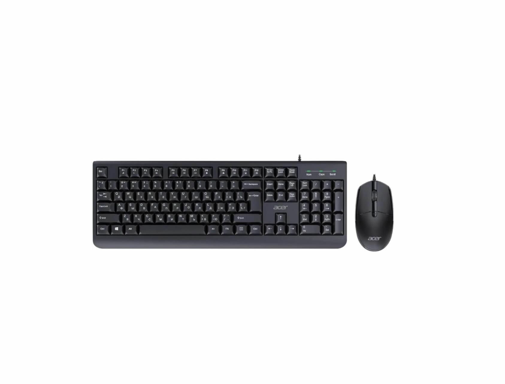 Клавиатура + мышь Acer OCC400 клав: черный мышь: черный USB