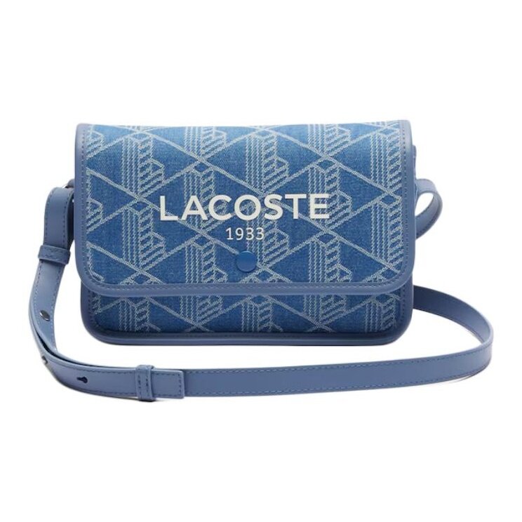 Сумка LACOSTE, фактура стеганая, синий — фото 1