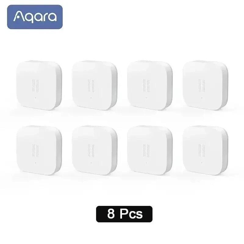 Аккумуляторный сенсор вибрации Aqara со встроенным гироскопом, зигбек-сенсор движения и удара, сигнализация, монитор безопасности умного дома для Xiaomi MI Home — 8 штук сенсоров удара