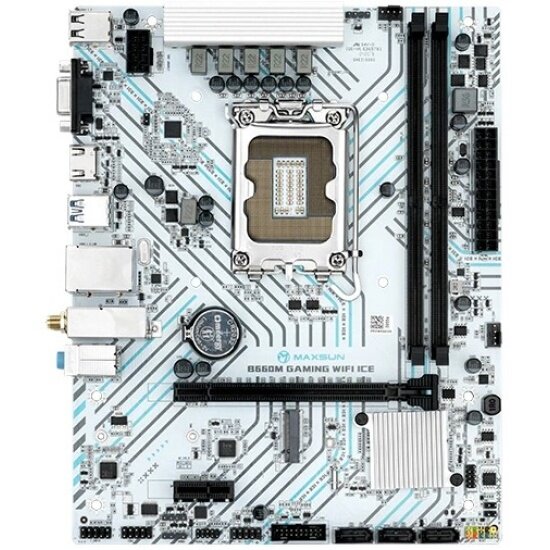 Материнская плата Maxsun MS-B660M GAMING WIFI ICE (LGA1700, mATX)