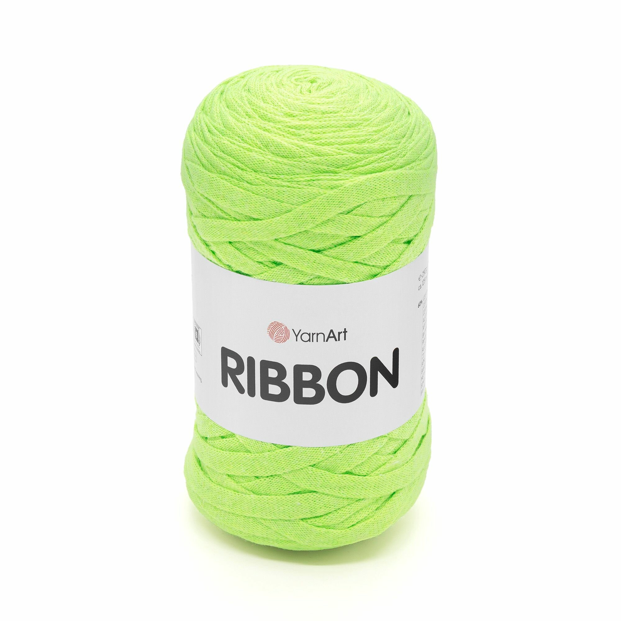 Пряжа YarnArt Ribbon 801 (2 мотка по 250г/125м) фосфор