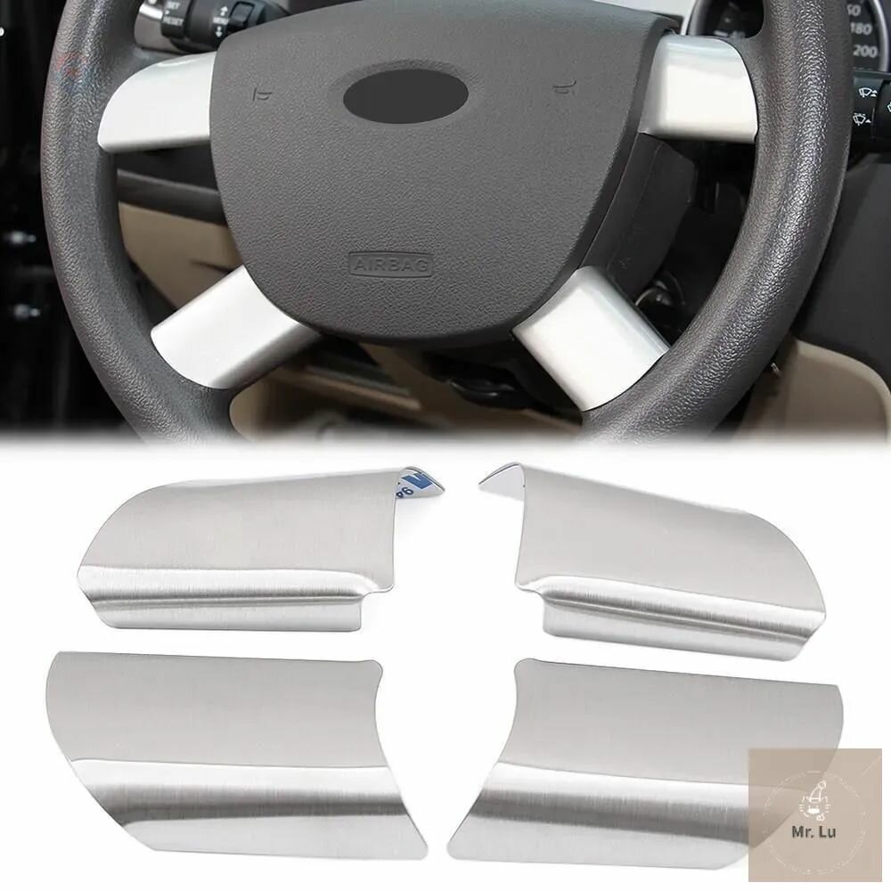 Накладки на руль Ford Focus 2 (MK2 2005-2013) из нержавеющей стали — защита от царапин, набор 4 шт простая установка