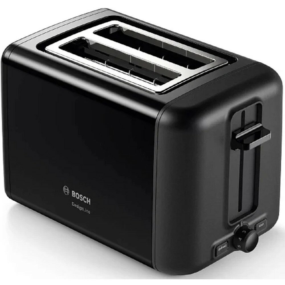 Тостер для хлеба 2 тоста Bosch TAT3P423 черный