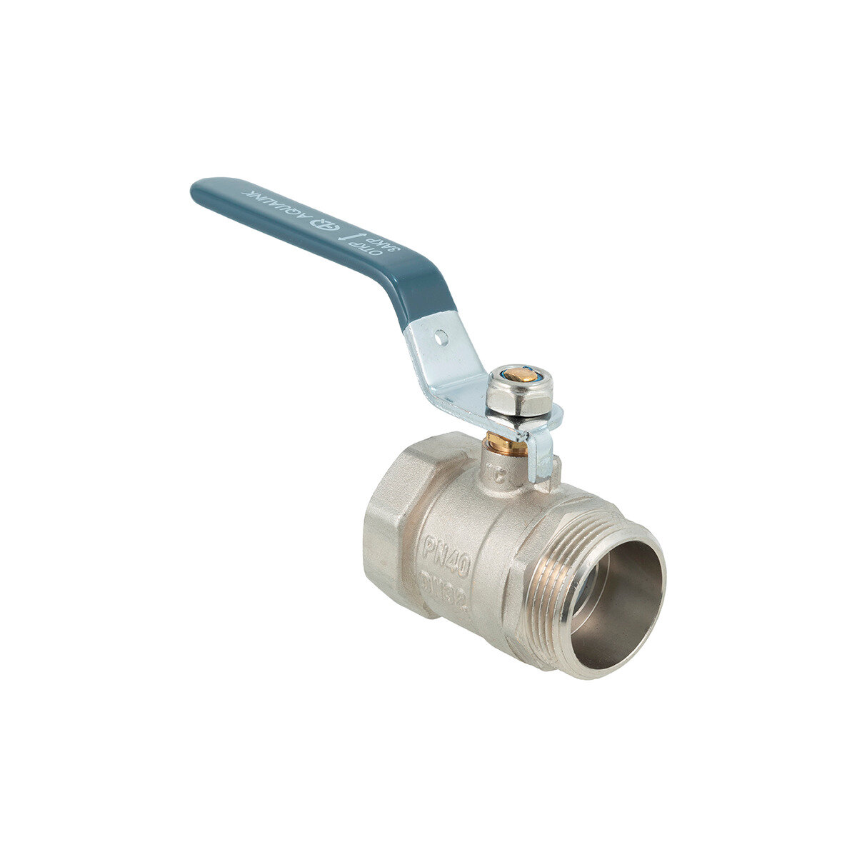 Кран шаровой латунный Aqualink, 1 1/4", ГОСТ, внутренняя/наружная резьба, ручка