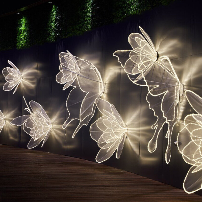LED-светильники с бабочкой для улицы и сада: водонепроницаемые и энергоэффективные, подходят для парков и пейзажных зон