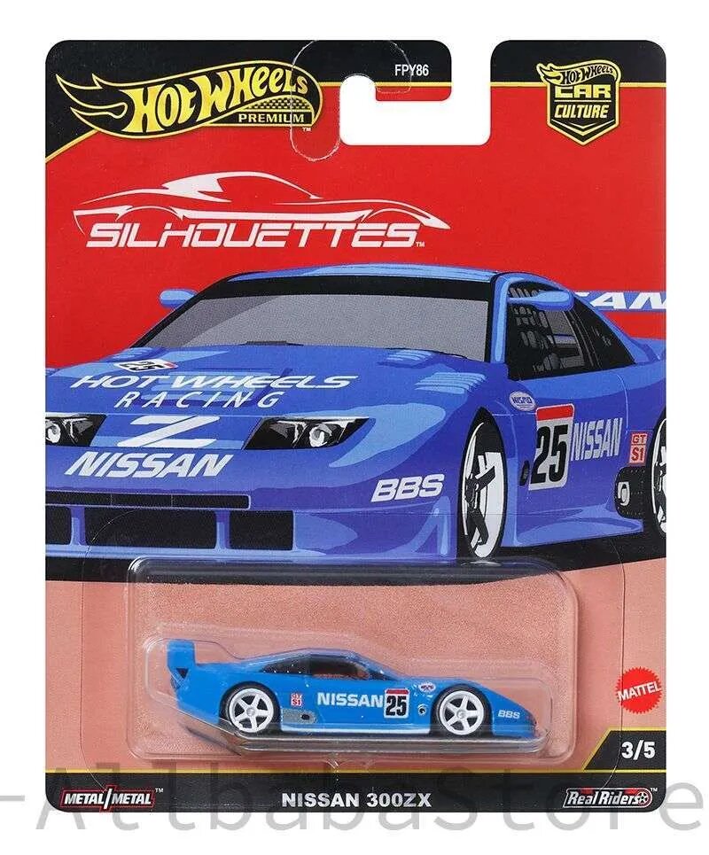 Hot Wheels Nissan 300ZX Silhouettes Premium 3/5 Масштаб 1/64 Металлическая игрушечная машинка