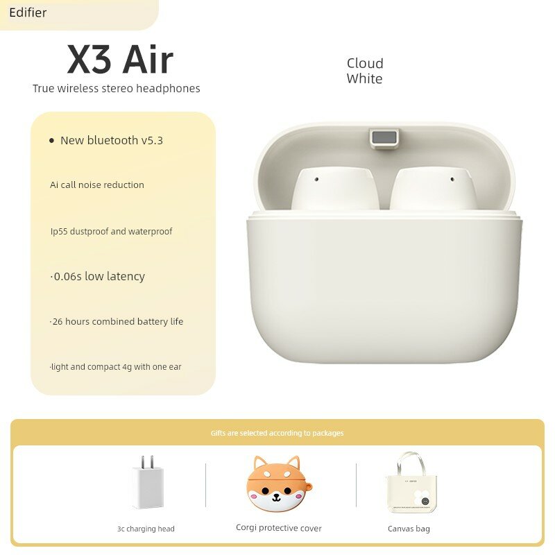 Edifier X3 AIR беспроводные наушники с шумоподавлением для спорта, высококачественный звук, водонепроницаемые,
