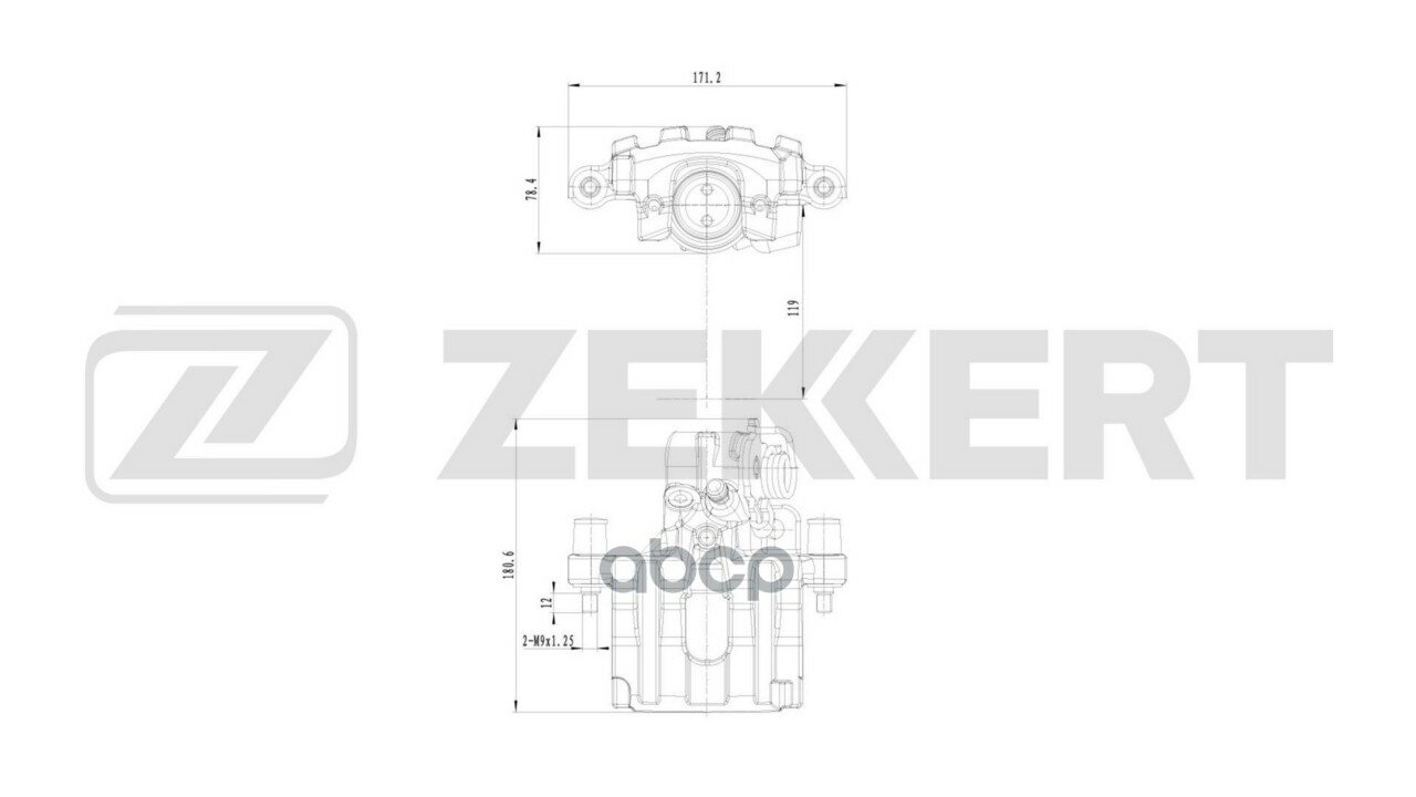 Тормозной суппорт задний правый Renault Laguna II 01- Espace IV 06- Zekkert арт. bs-8365
