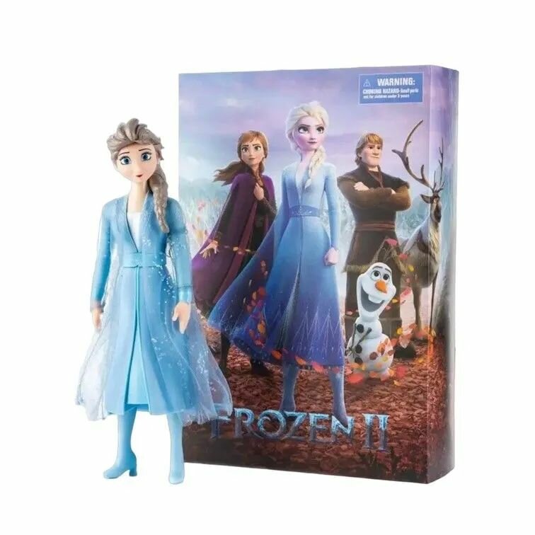 Кукла-фигурка FROZEN "Эльза Frozen II", пластик, голубой цвет