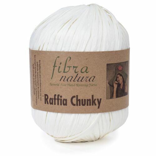 Пряжа Fibra Natura Raffia Chunky 114-02 (3 мотка по 100г/120м) молочный