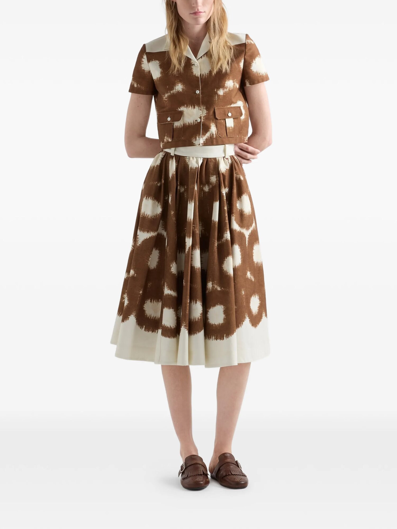 Рубашка Prada, размер 44 EU, brown — фото 1