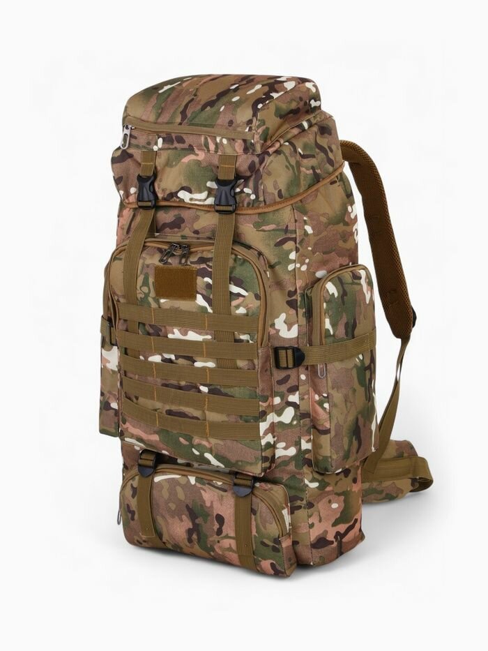 Рюкзак туристический Adventure мужской, 80 л, oxford, камуфляж мультикам