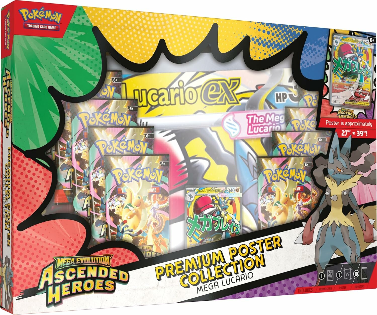 Pokemon TCG: Mega Evolution Ascended Heroes - Premium Poster Collection - Mega Lucario(SPC)