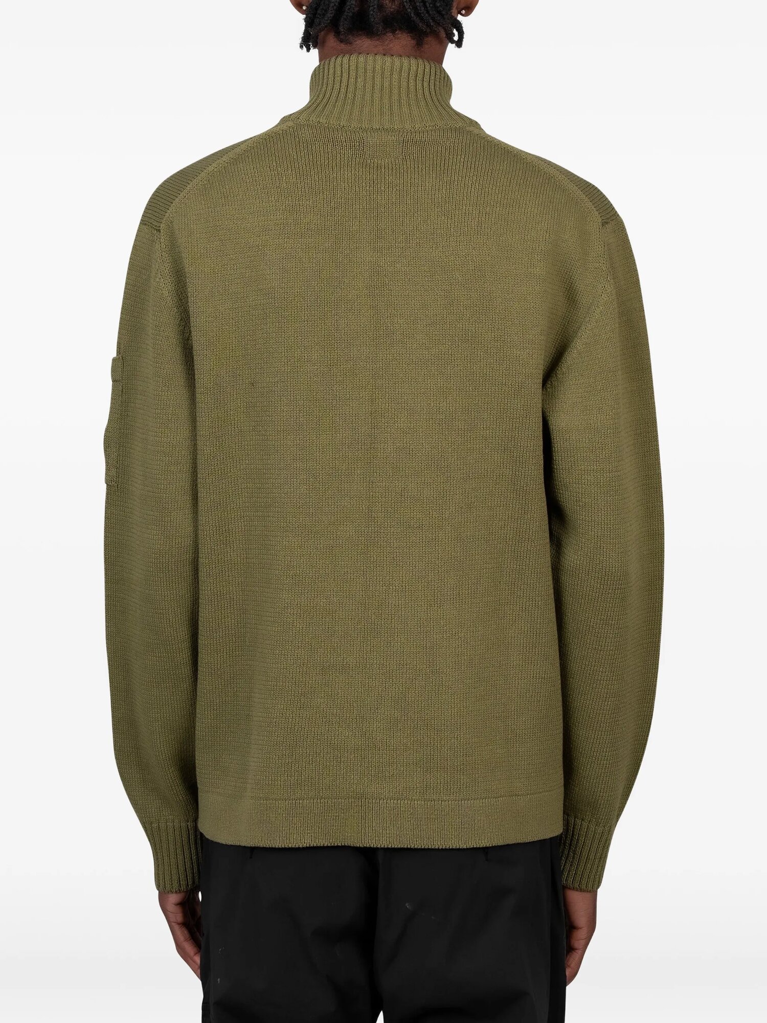Кардиган C.P. COMPANY Zip-up cardigan, размер XL, green — фото 1