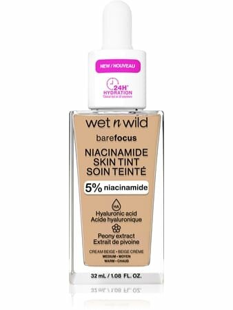 Тональный крем Wet n Wild BareFocus Niacinamide Skin Tint, оттенок cream beige (warm), 32 мл