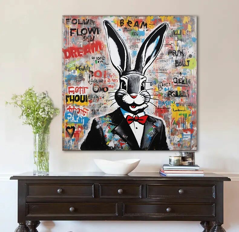 Картина AllPaintings.tut "Бэнкси", на холсте, с подрамником, 70x70 см