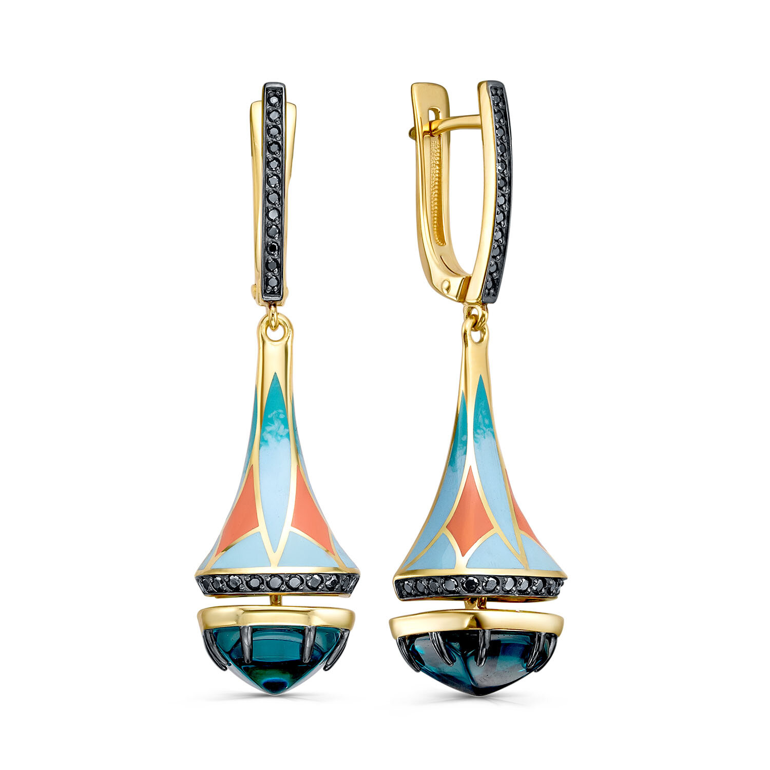 Серьги, серебро, 925 проба, фианит, алпанит