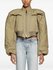 Куртка Alexander McQueen Exaggerated-shoulder cropped bomber jacket, размер 42, ...