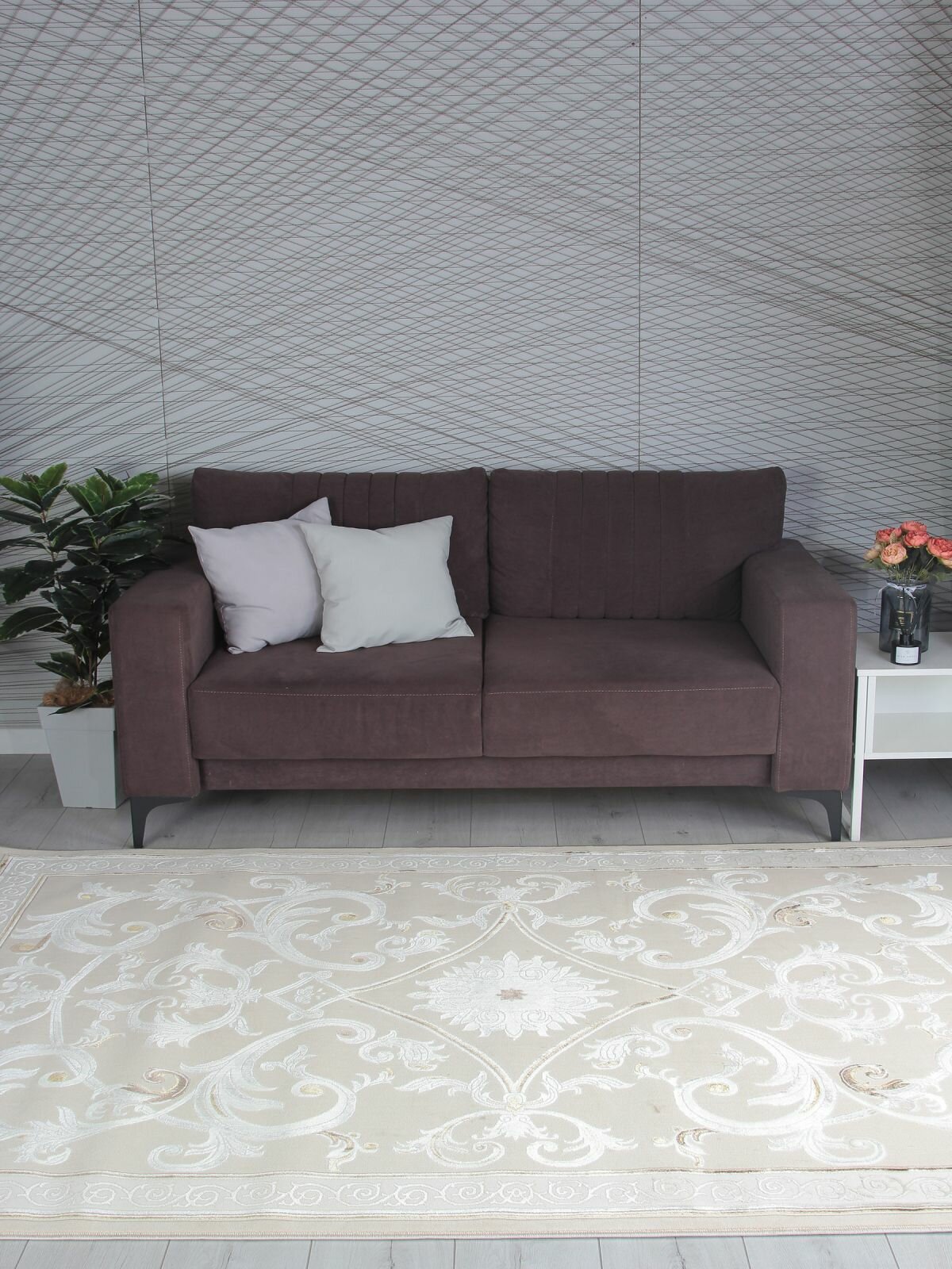 Ковер Однотонный l.beige / cream fdy 1.6x2.3м