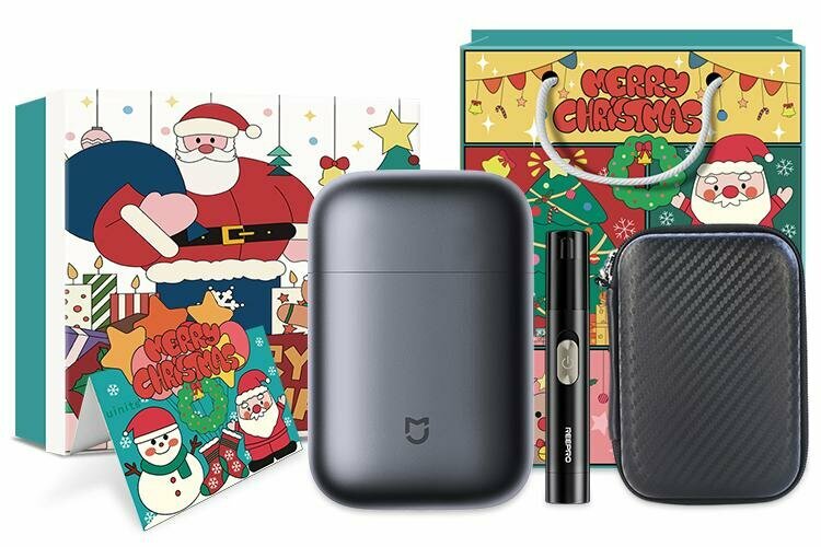 Электробритва роторная Xiaomi S600 с чехлом и триммером, Festival Exclusive Set