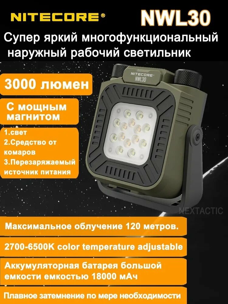 Nextactic Фонарь-прожекторNWL30Комплект встраиваемой