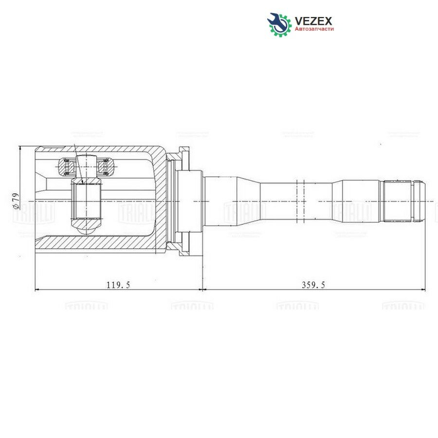 TRIALLI GO2620 ШРУС внутренний