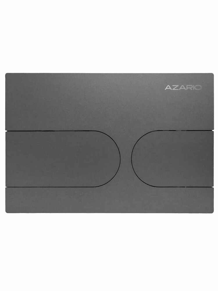 Кнопка смыва для унитаза AZARIO NEW-TS AZ-SS-001-GG серая, матовая, кнопка для инсталляции, из нержавеющей стали, двойной смыв