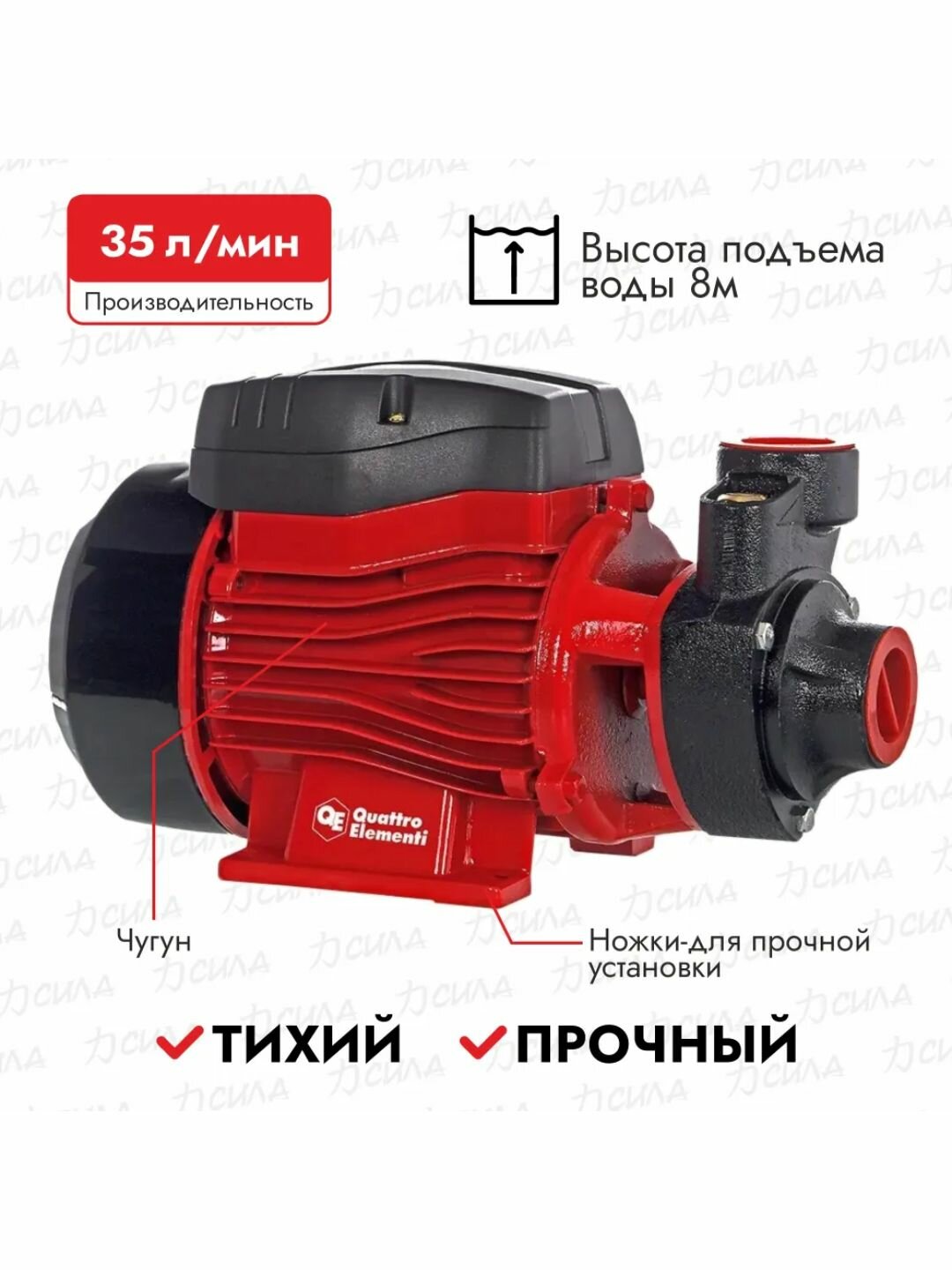 Насос вихревой Quattro Elementi Giardino 401 Ci (910-119)